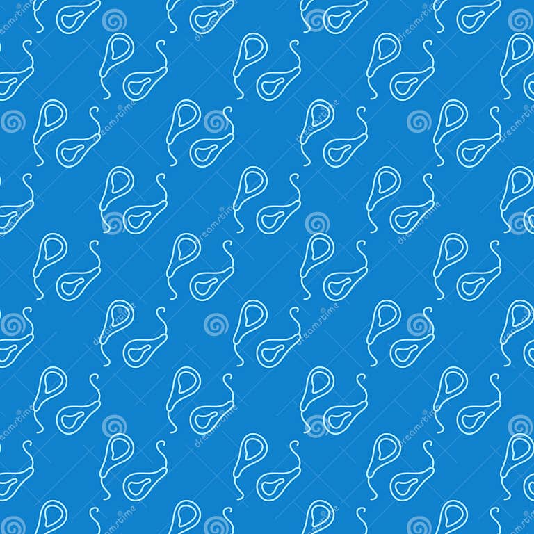 Prokaryote Pair Vector Concept Blue Line Seamless Pattern Stock ...