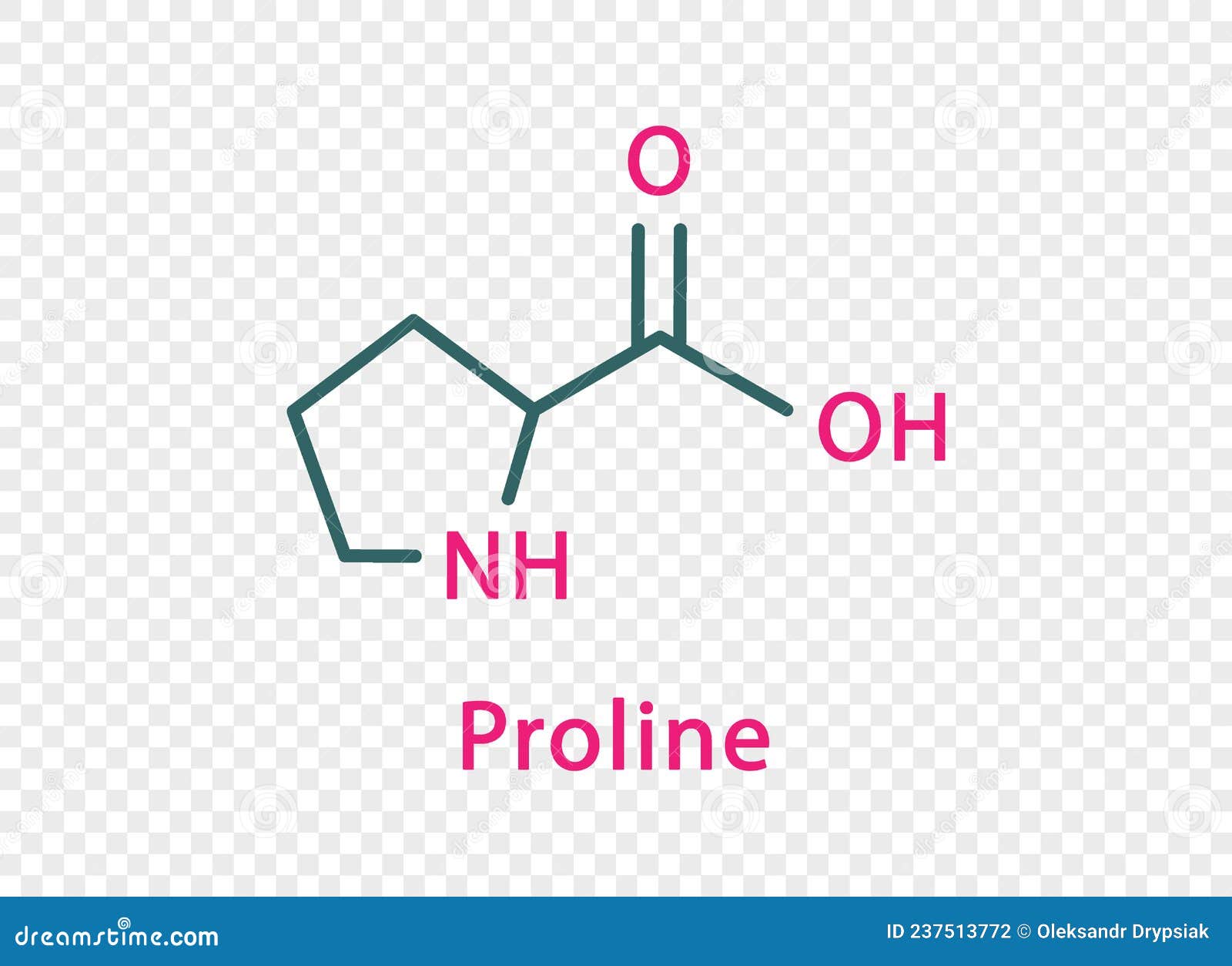 Proline Chemical Formula. Proline Structural Chemical Formula Isolated ...