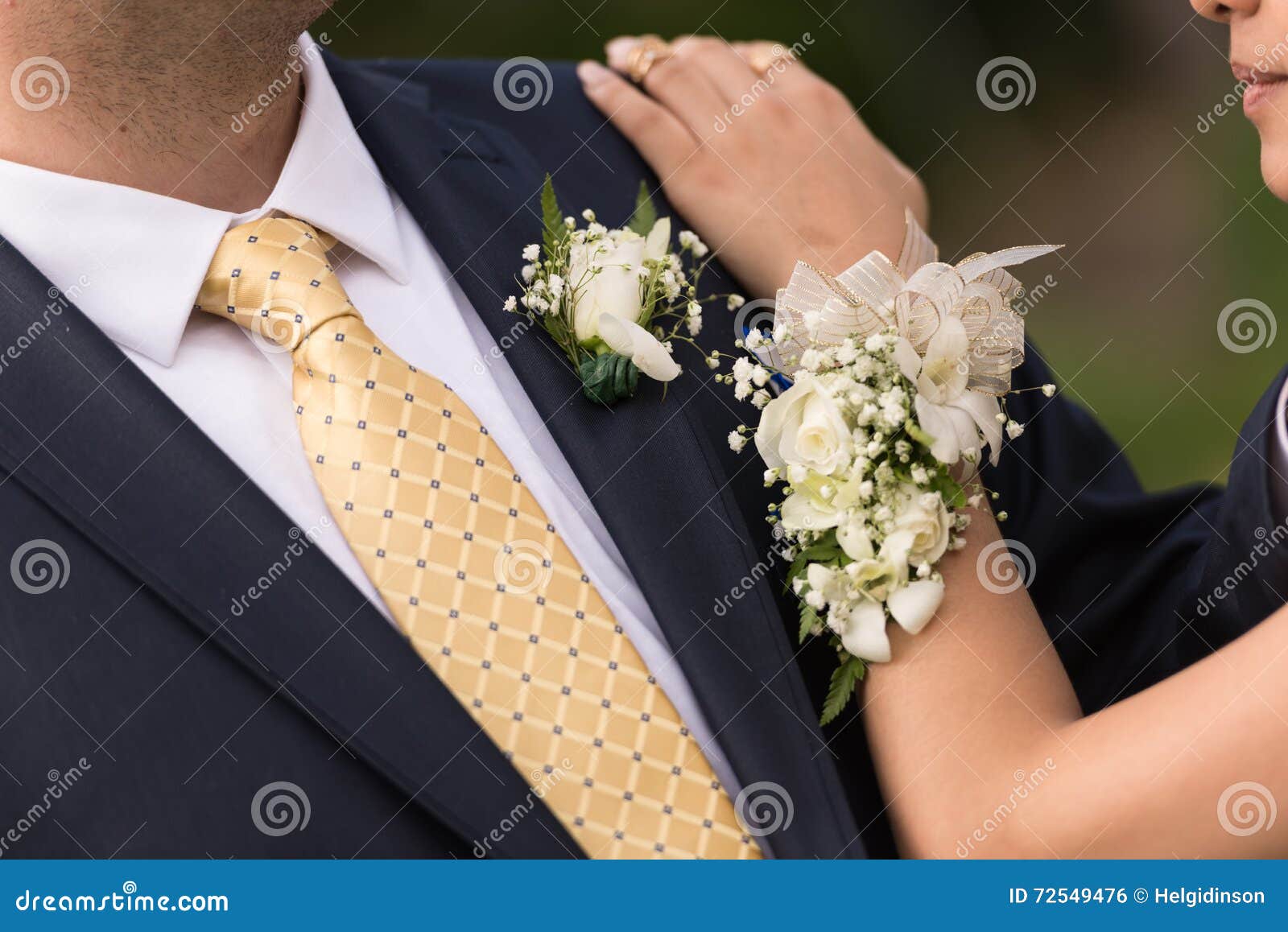A prom couple stock photo. Image of corsage, gown, beautiful - 72549476