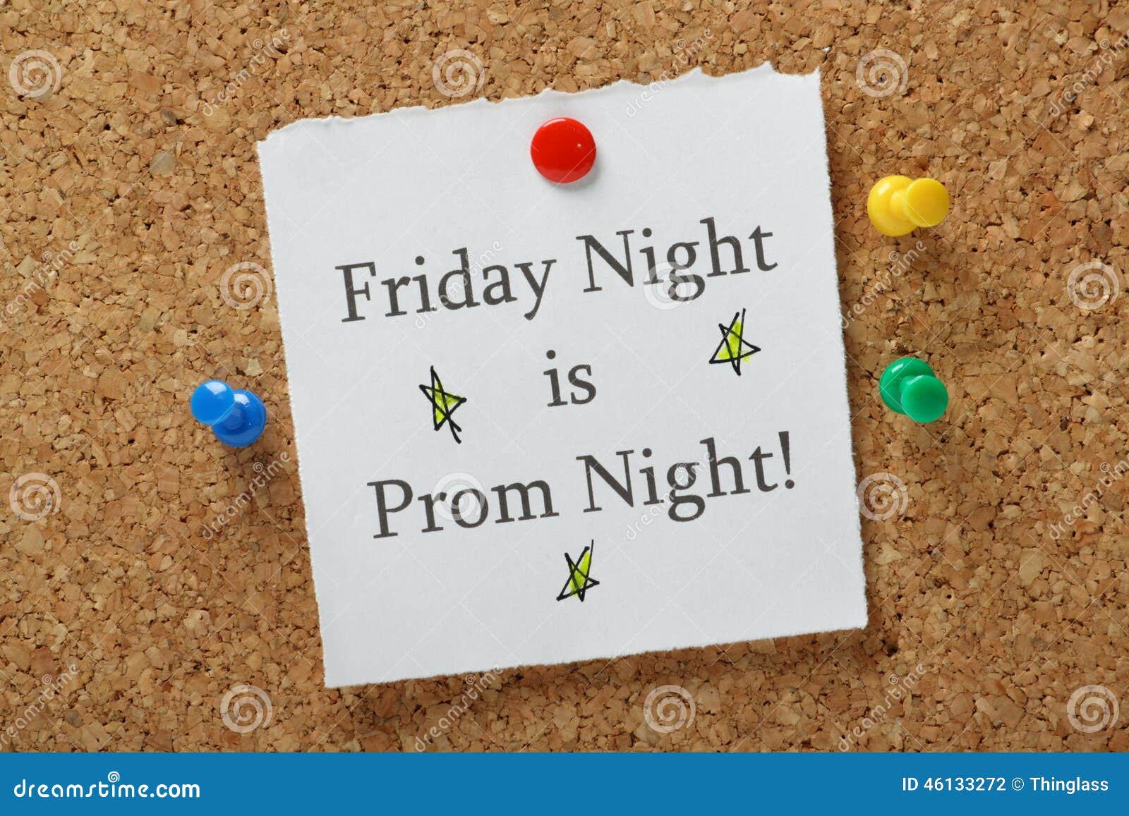 Prom Night Reminder stock photo. Image of cork, bulletin - 46133272