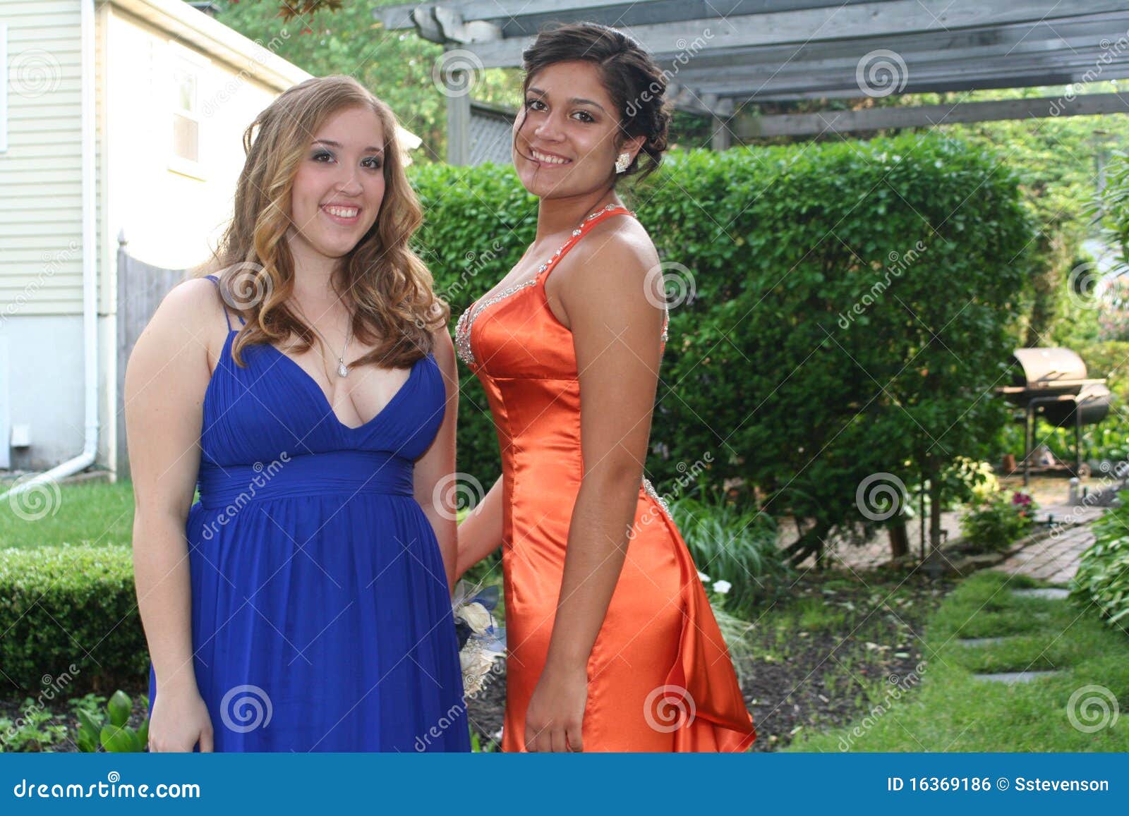 Prom Sisters at Home stock photo. Image of feminine, attire - 16369186