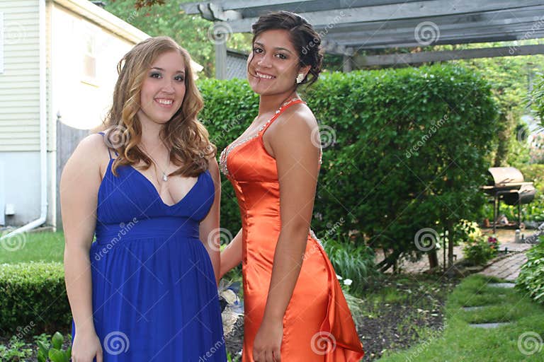 Prom Sisters at Home stock photo. Image of feminine, attire - 16369186