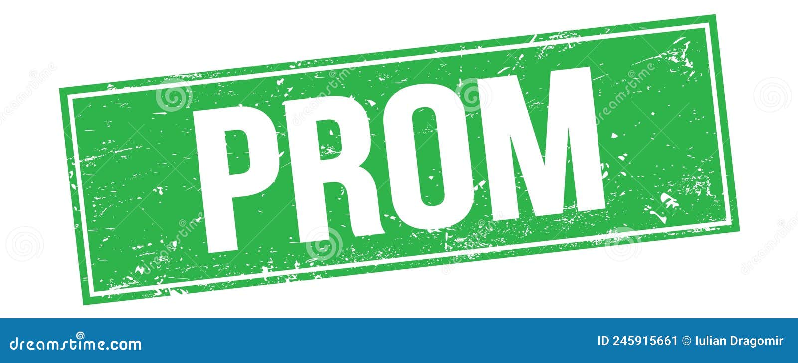 PROM Text on Green Grungy Rectangle Stamp Stock Illustration ...