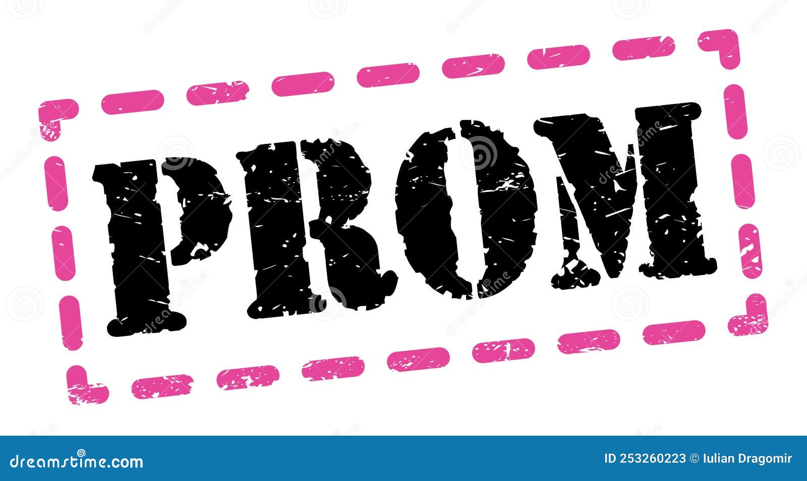 PROM Text Written on Pink-black Stamp Sign Stock Illustration ...