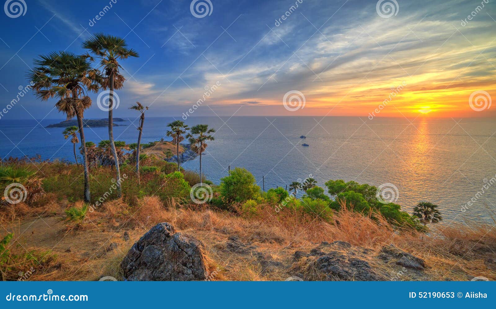 Prom Thep Cape sunset stock image. Image of landscape - 52190653