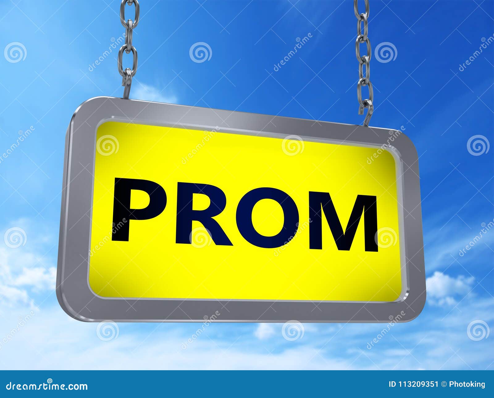 Prom on billboard stock illustration. Illustration of light - 113209351