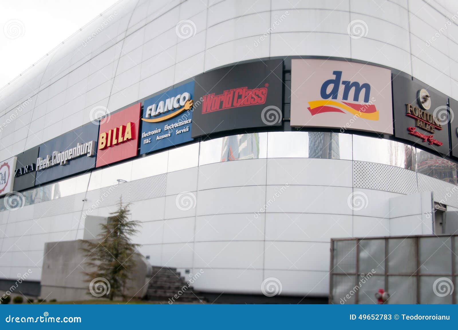 Promenada mall facade editorial stock photo. Image of consumers - 49652783