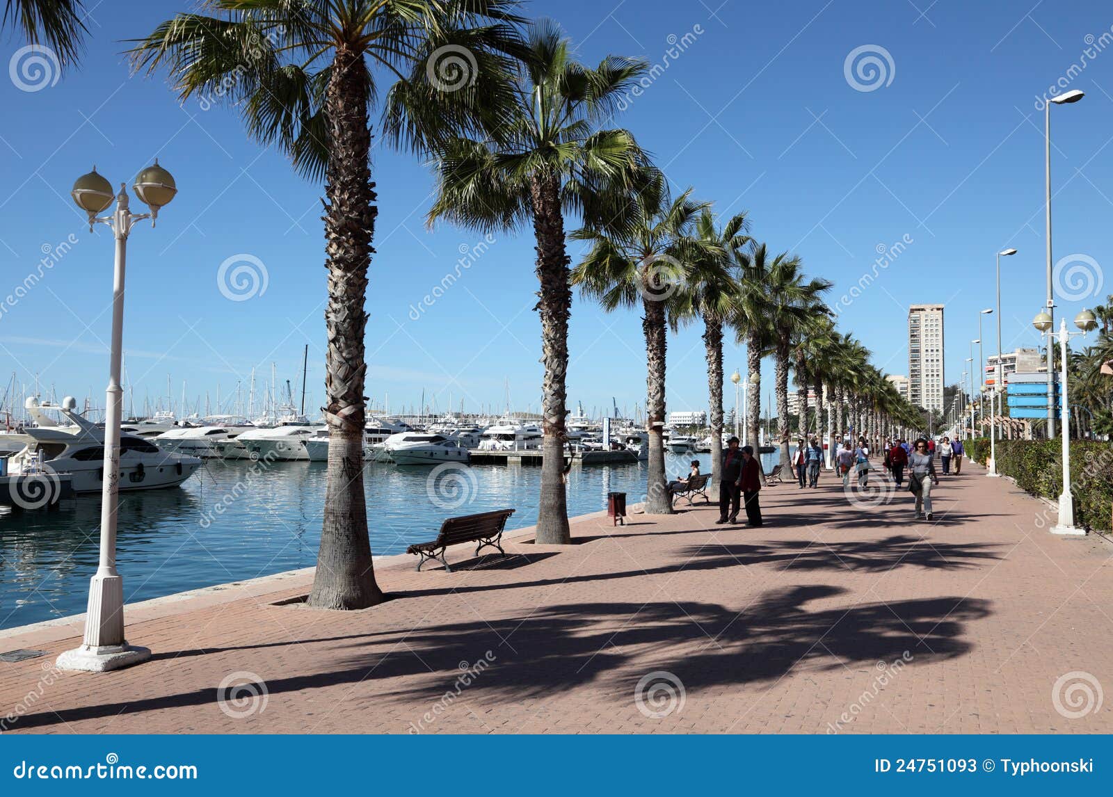 Promenade in Alicante, Spain Editorial Stock Photo - Image of city ...