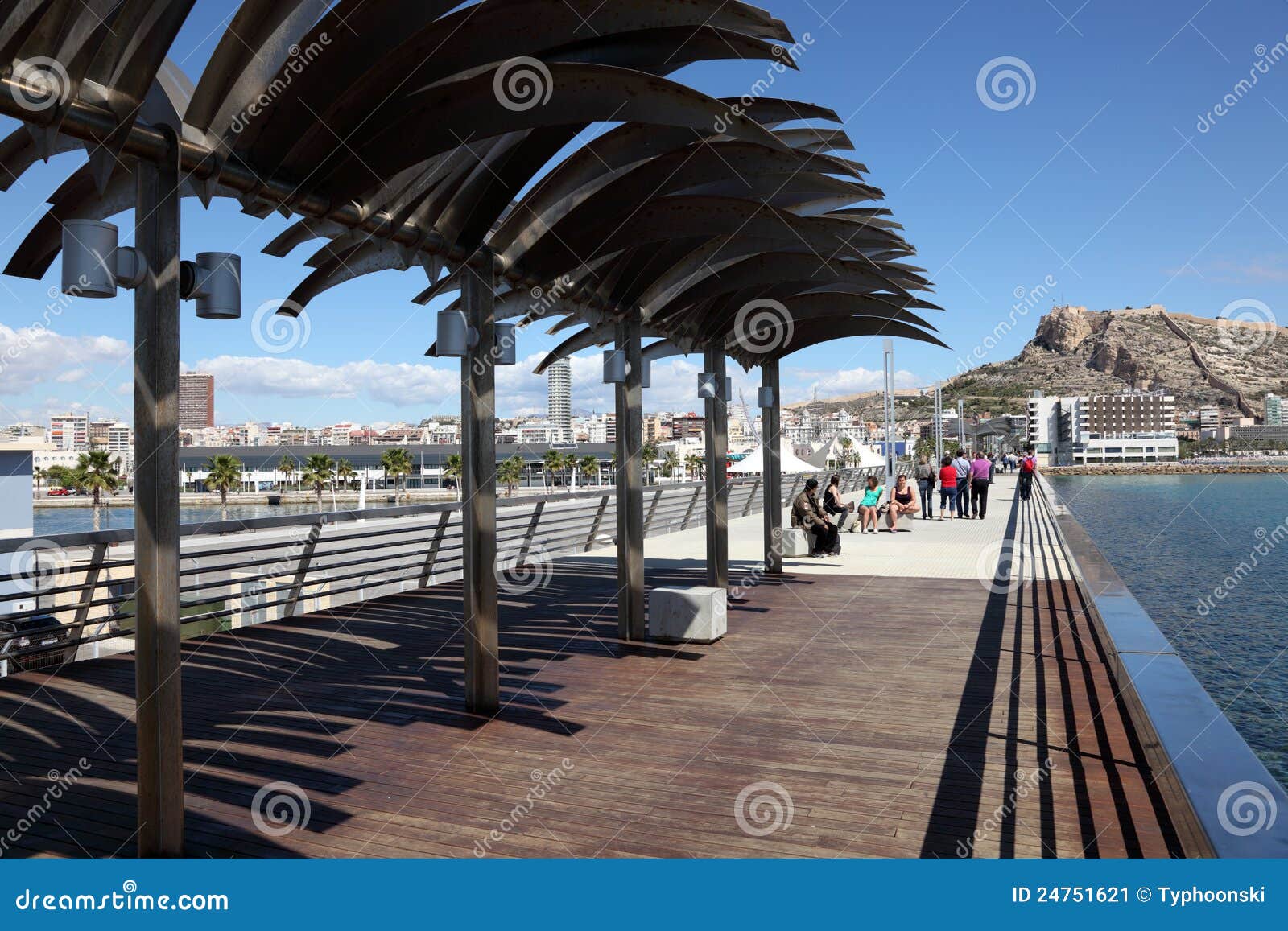 Promenade in Alicante, Spain Editorial Photo - Image of landmark ...