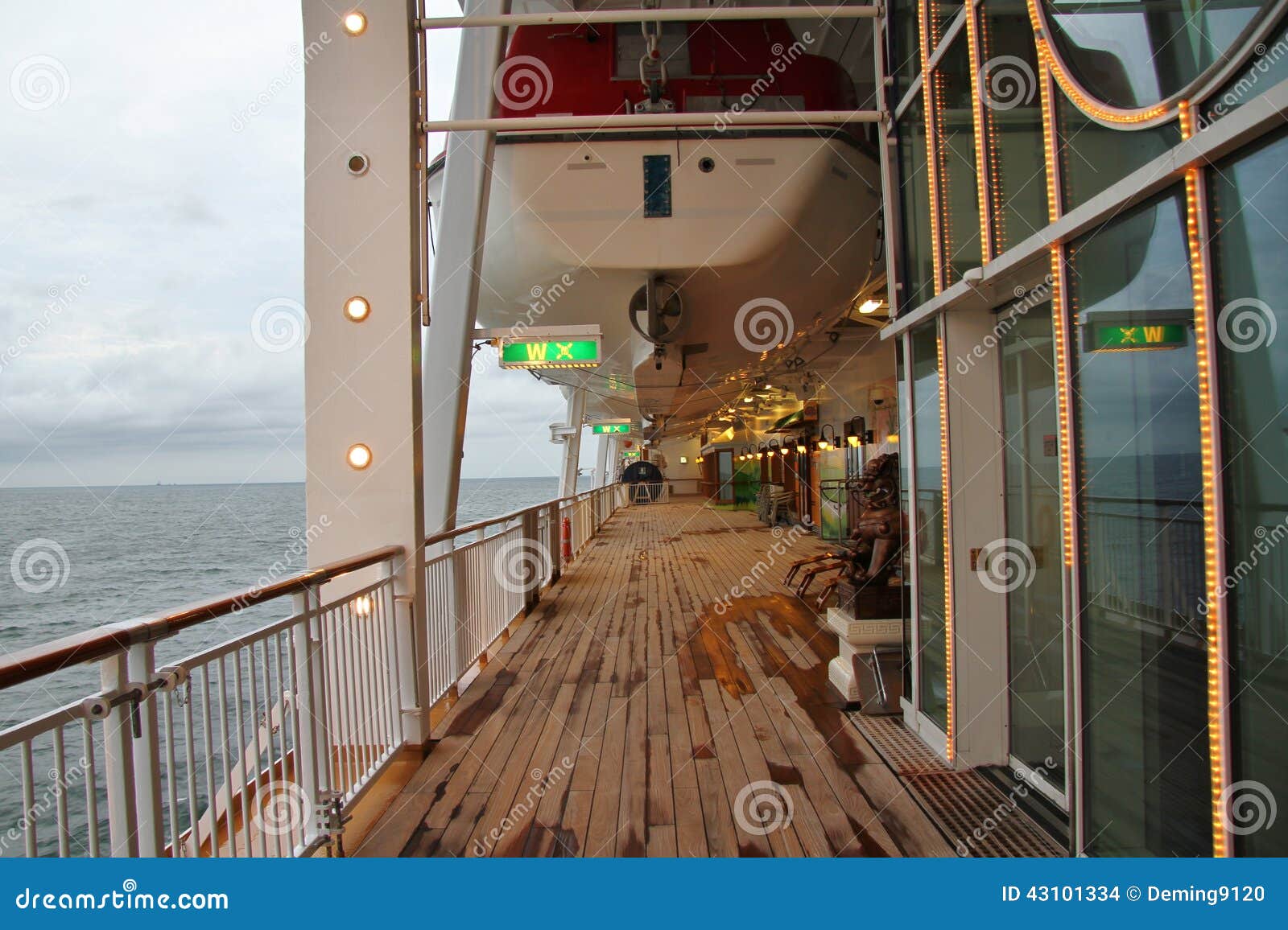 Promenade deck stock photo. Image of liner, open, luxury - 43101334