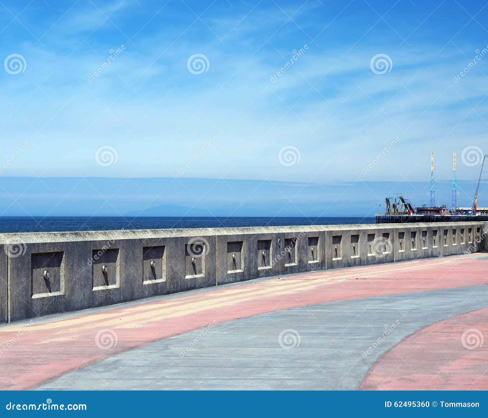 Promenade stock photo. Image of central, pier, wall, architecture ...