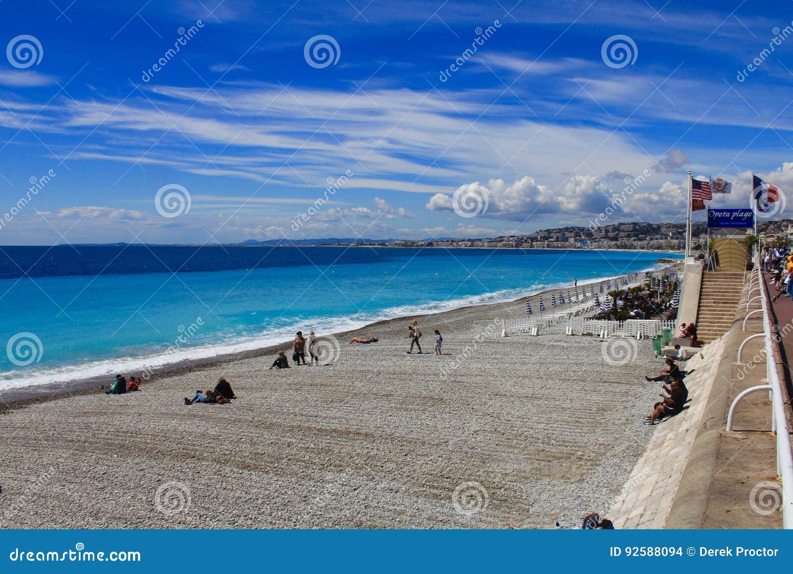 Promenade Des Anglais, Nice, French Riviera Stock Photo - Image of sand ...