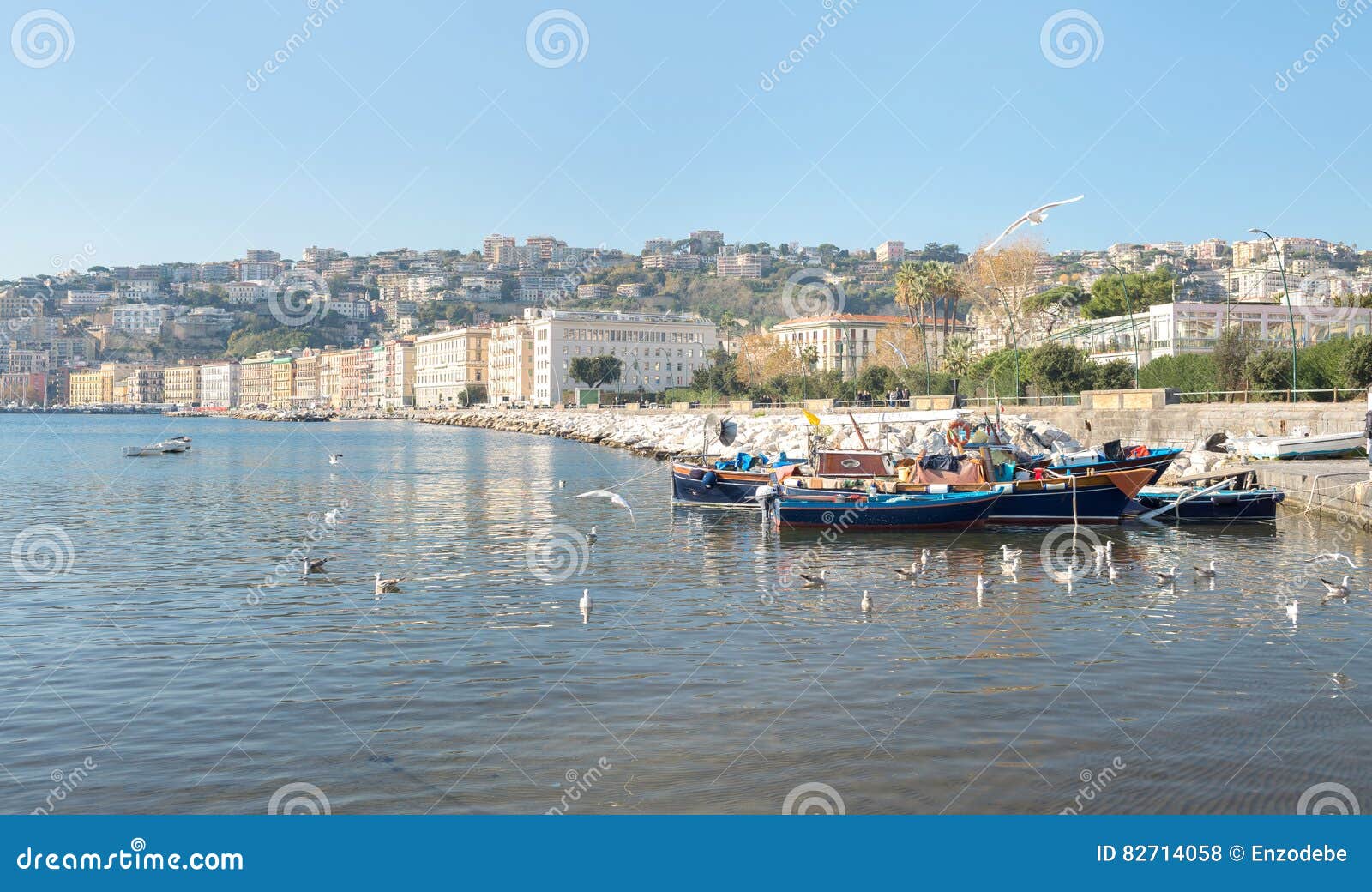 Promenade of Naples - Italy Stock Photo - Image of city, mediterranean ...