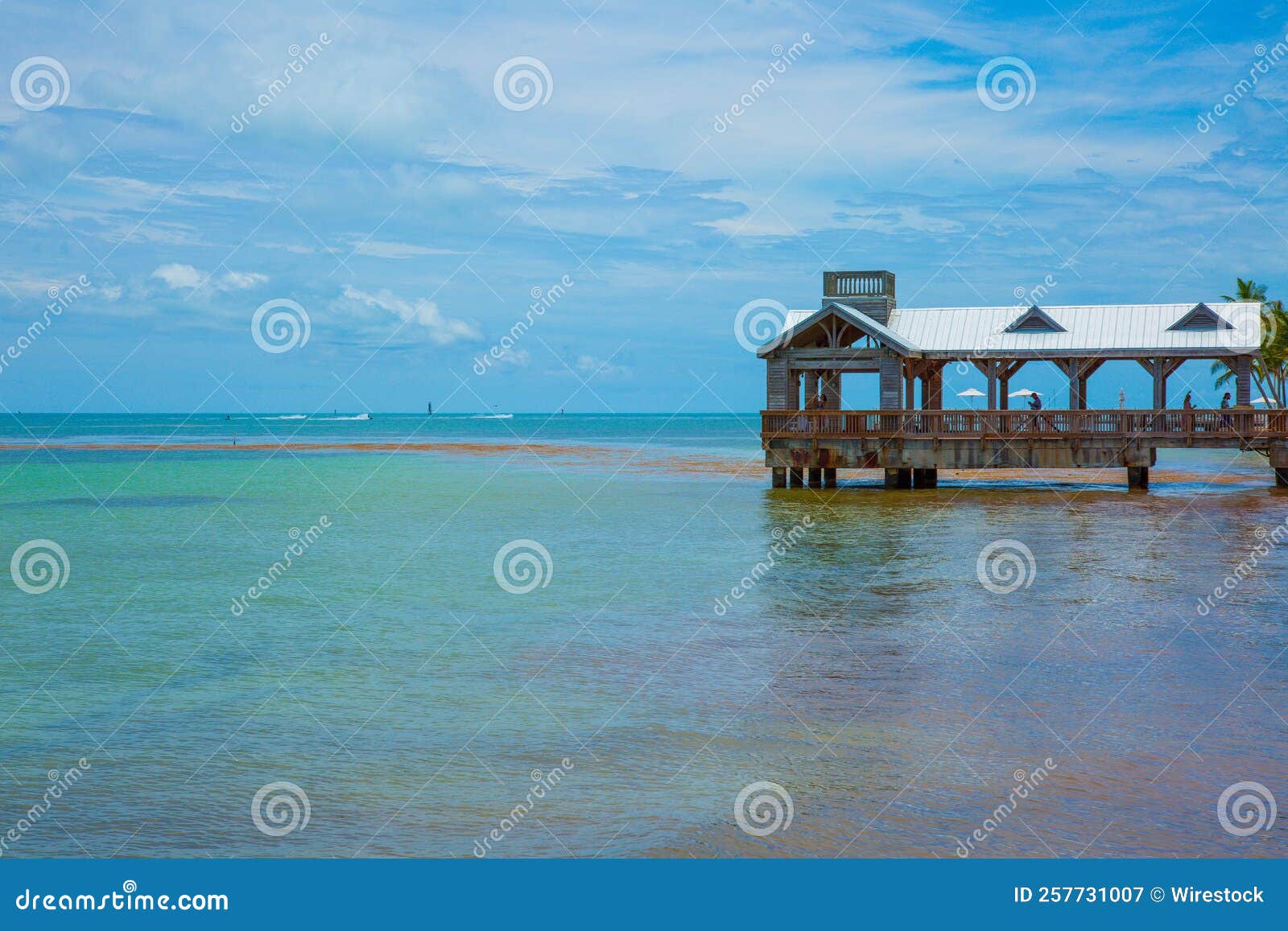 Promenade and Resort Pavilion in the Seacoast Stock Image - Image of ...