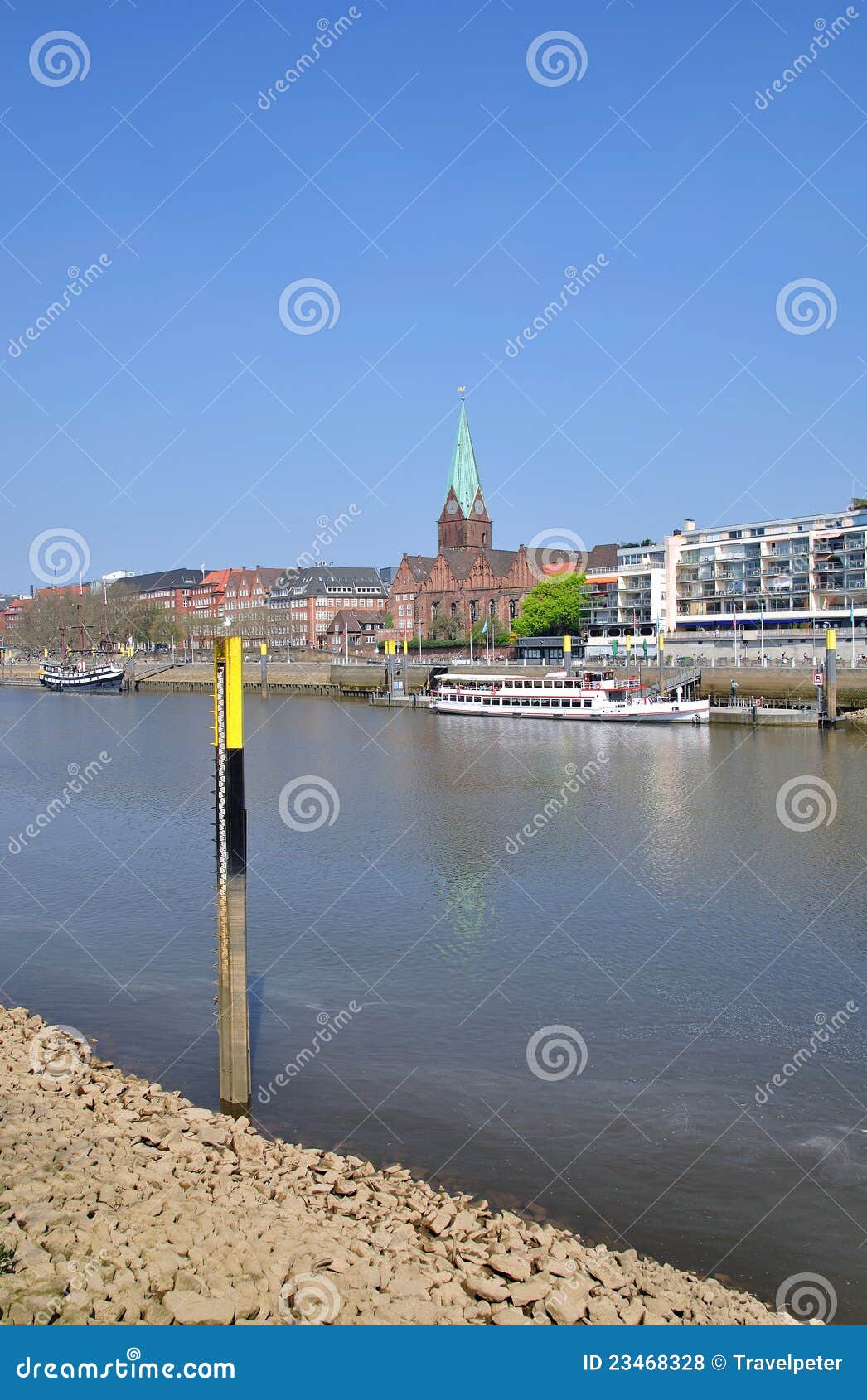 Promenade,River Weser,Bremen,Germany Stock Photo - Image of travel ...