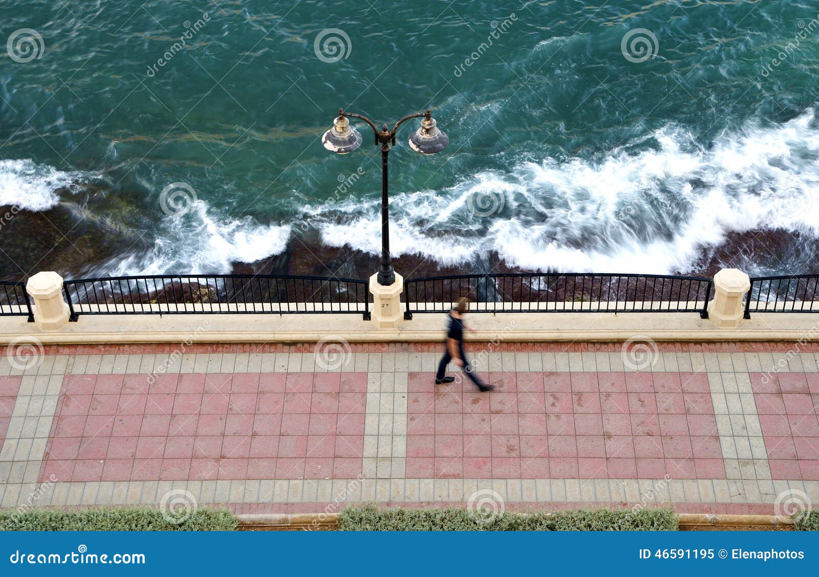 Promenade Walk at the Mediterranean Sea Stock Image - Image of exotic ...