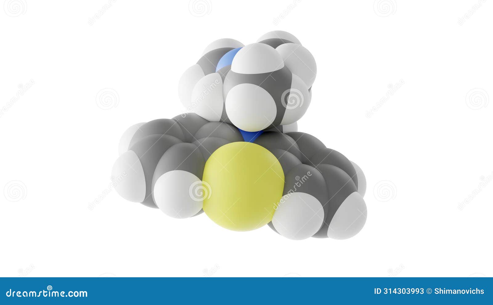 Promethazine Molecule, First-generation Antihistamine, Molecular ...