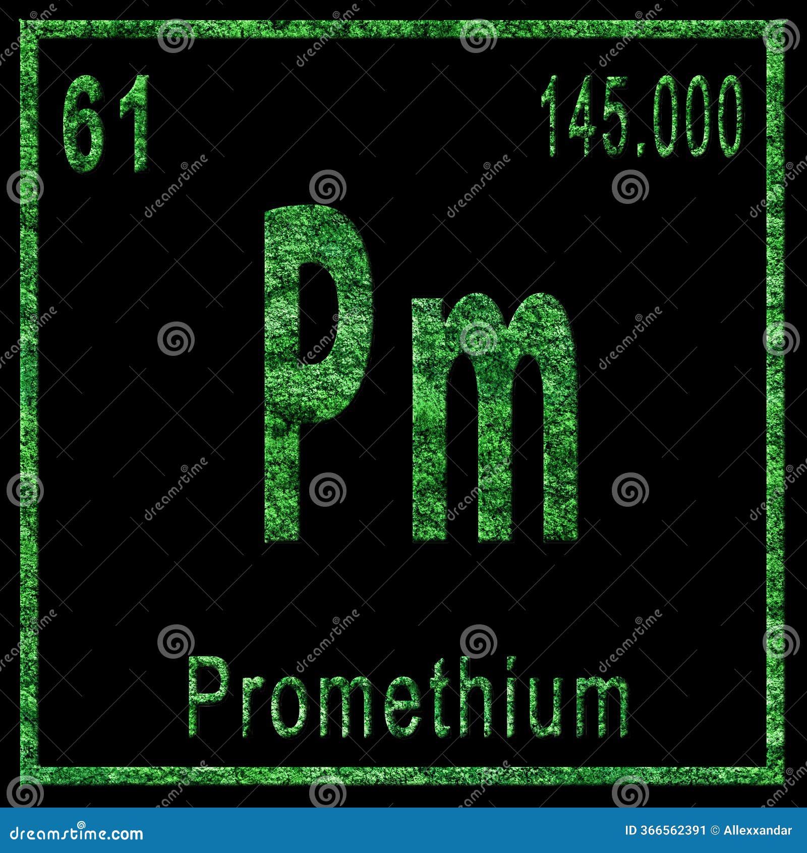 Promethium Pm Chemical Element Of Periodic Table In Ice Cube. Symbol Of ...