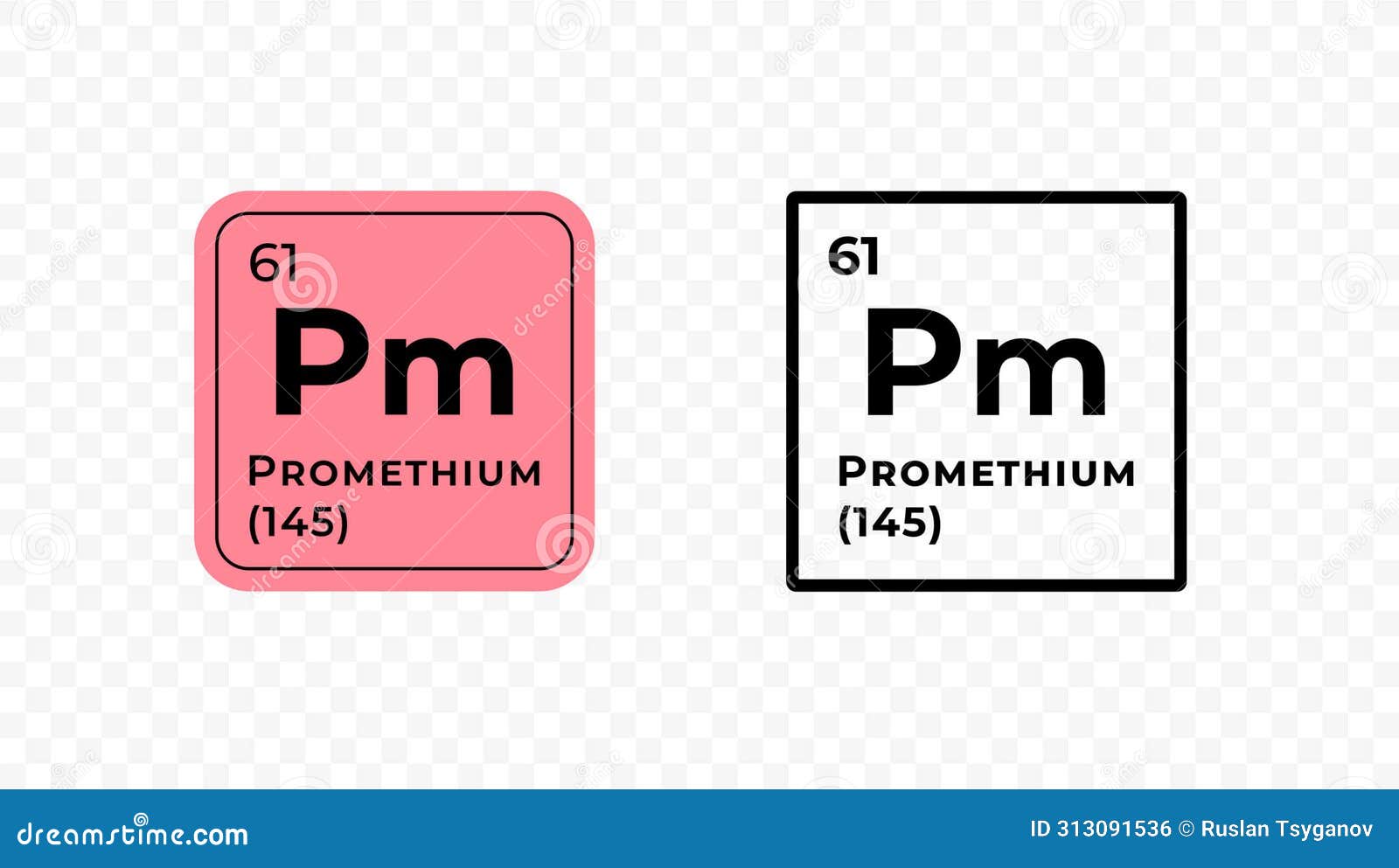 Promethium, Chemical Element of the Periodic Table Vector Stock Vector ...