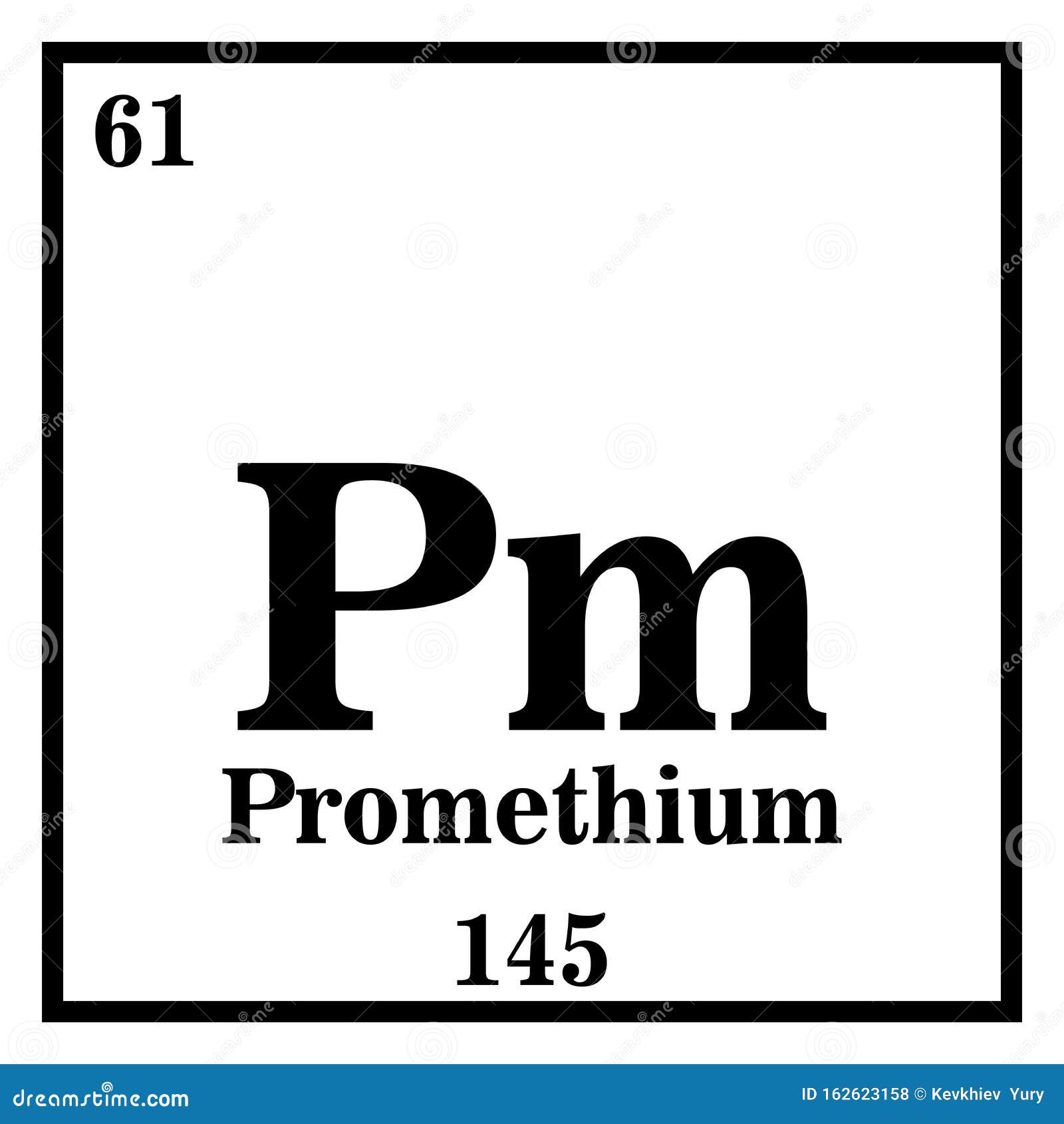 Promethium Periodic Table of the Elements Vector Stock Vector ...