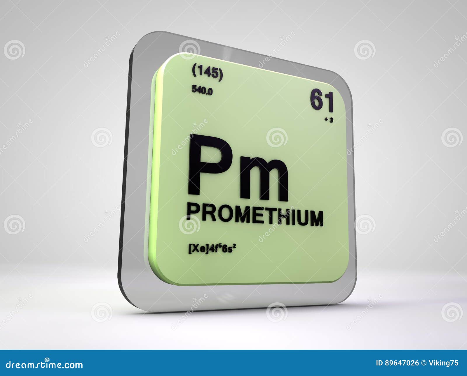Promethium - Pm - Chemical Element Periodic Table Stock Illustration ...