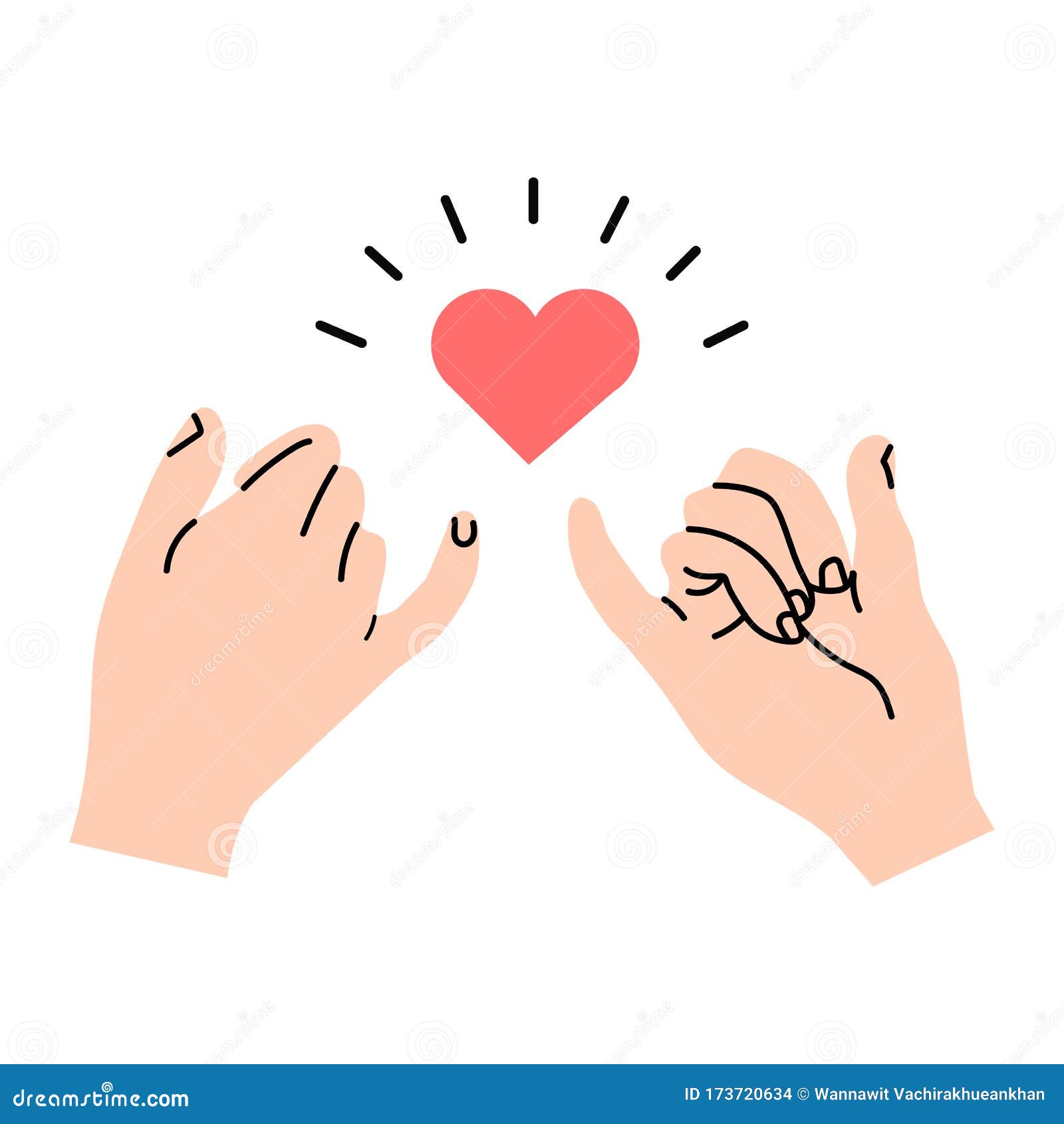 Promise Hands Gesturing Minimal Sign Vector Stock Vector - Illustration ...