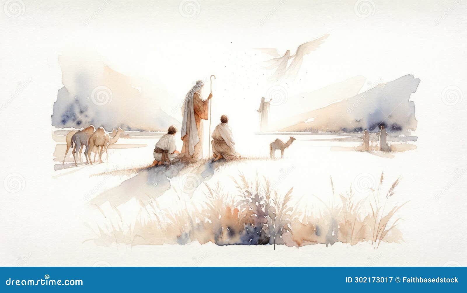 Promise of Isaac. Old Testament Stock Illustration - Illustration of ...