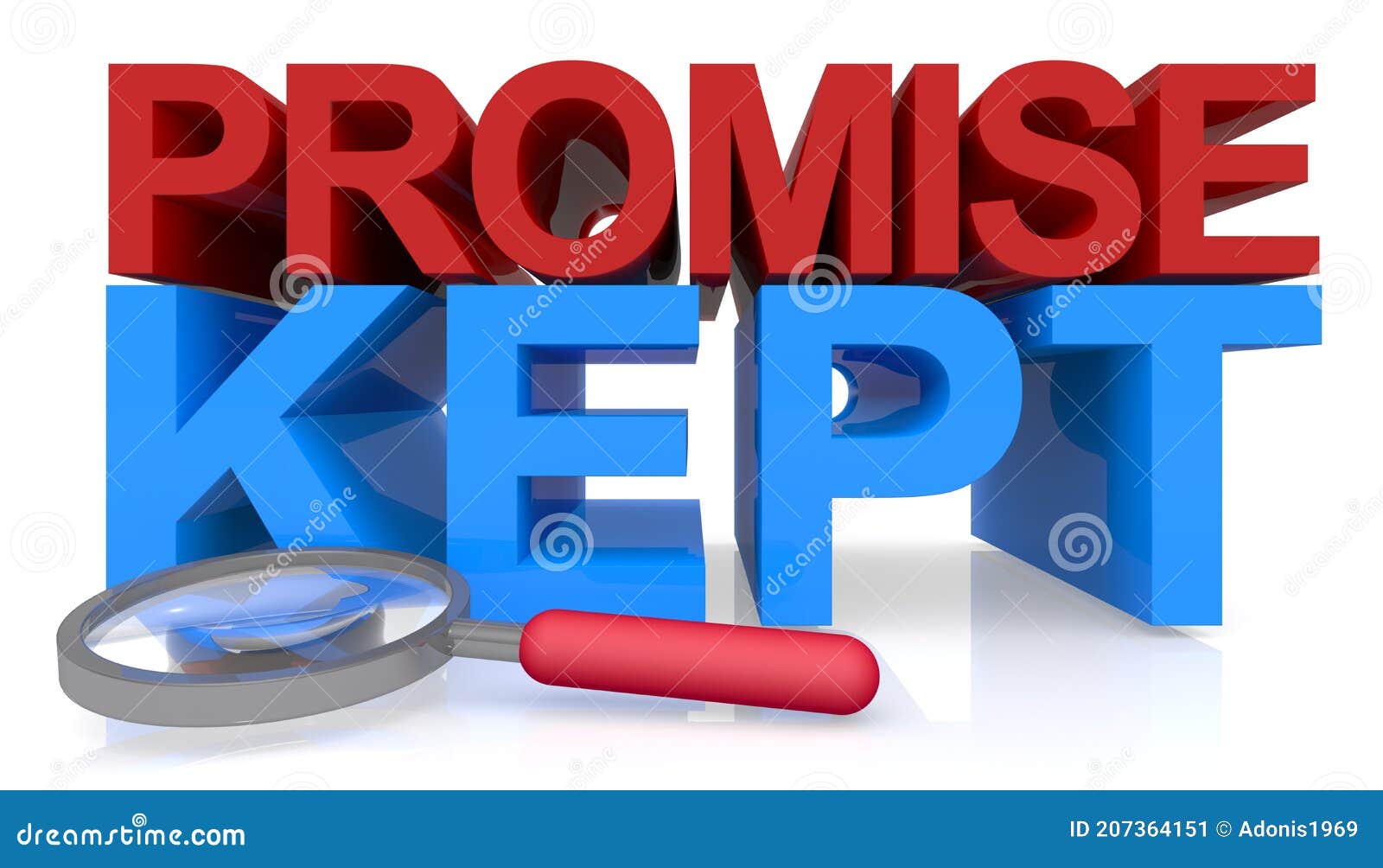 Promise kept on white stock illustration. Illustration of break - 207364151