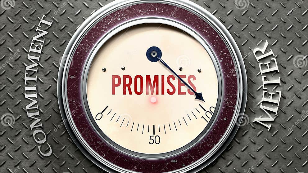 Promises and Commitment that is Hitting a Full Scale, Showing a Very ...