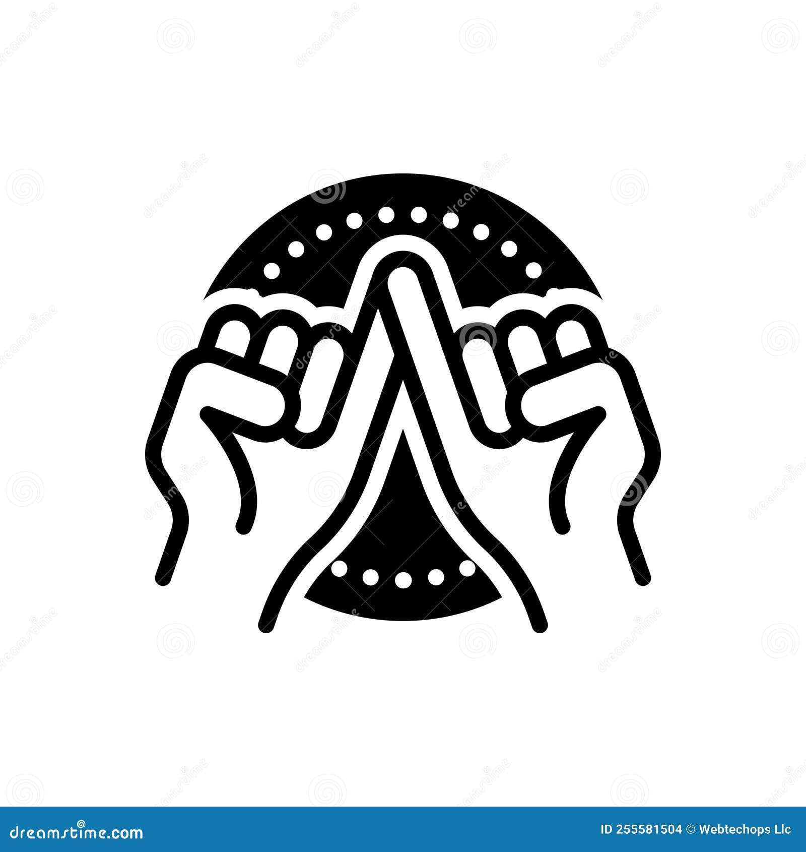 Black Solid Icon for Promising, Trustworthy and Finger Stock Vector ...