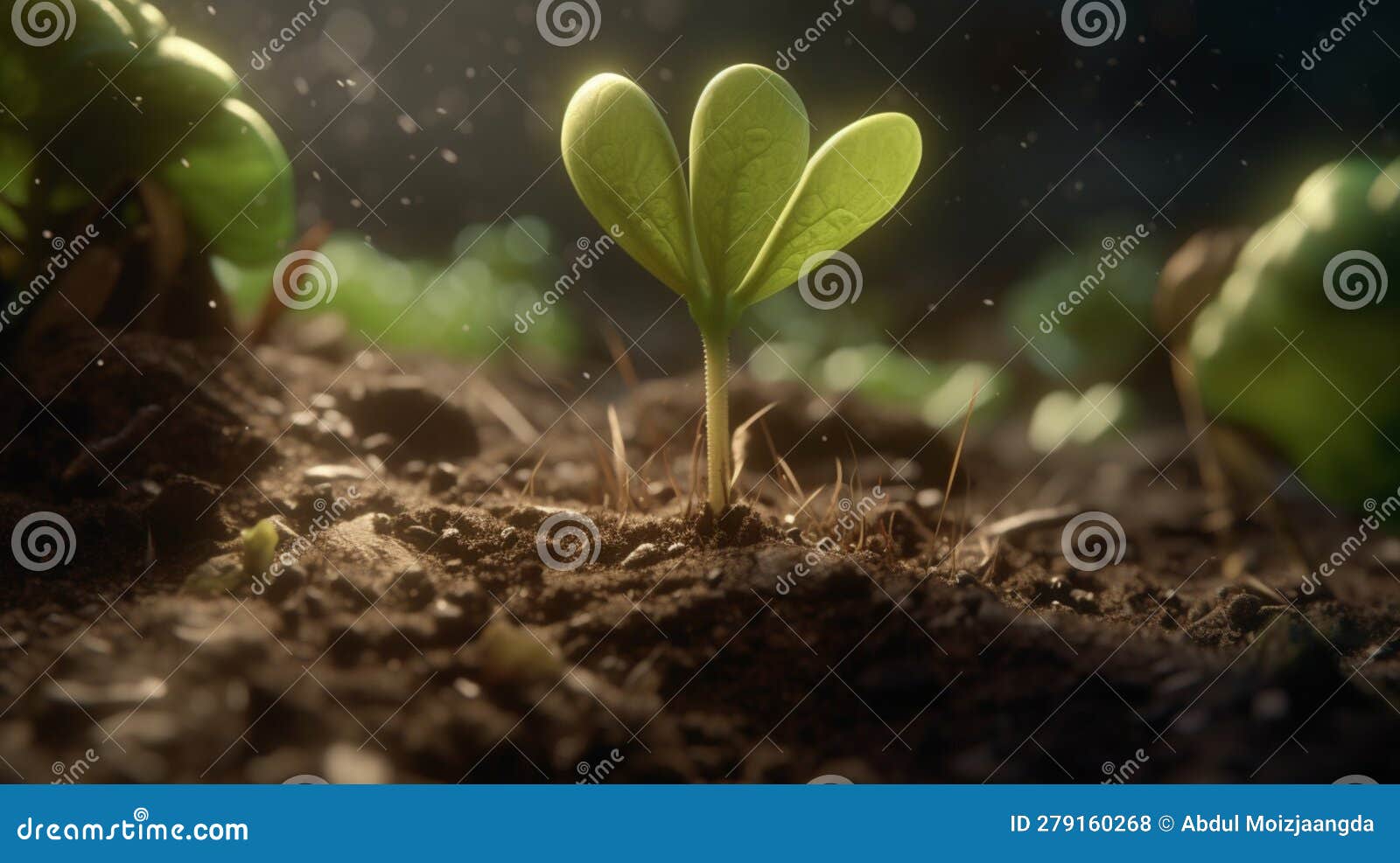 Promising Start, Young Sprout, a New Beginning Stock Illustration ...