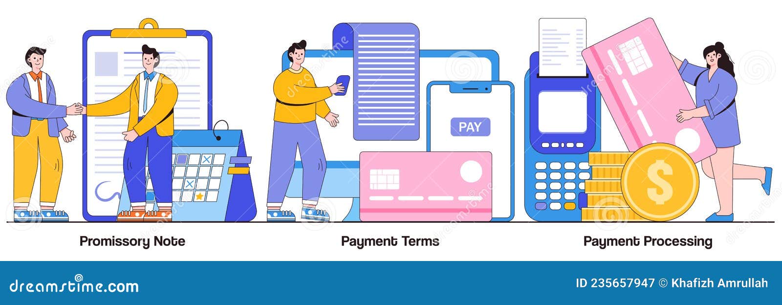 Promissory Note, Payment Terms, Payment Processing Concept with Tiny ...