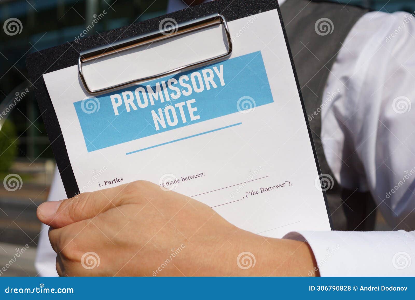 Promissory Note is Shown Using the Text of Agreement Stock Photo ...