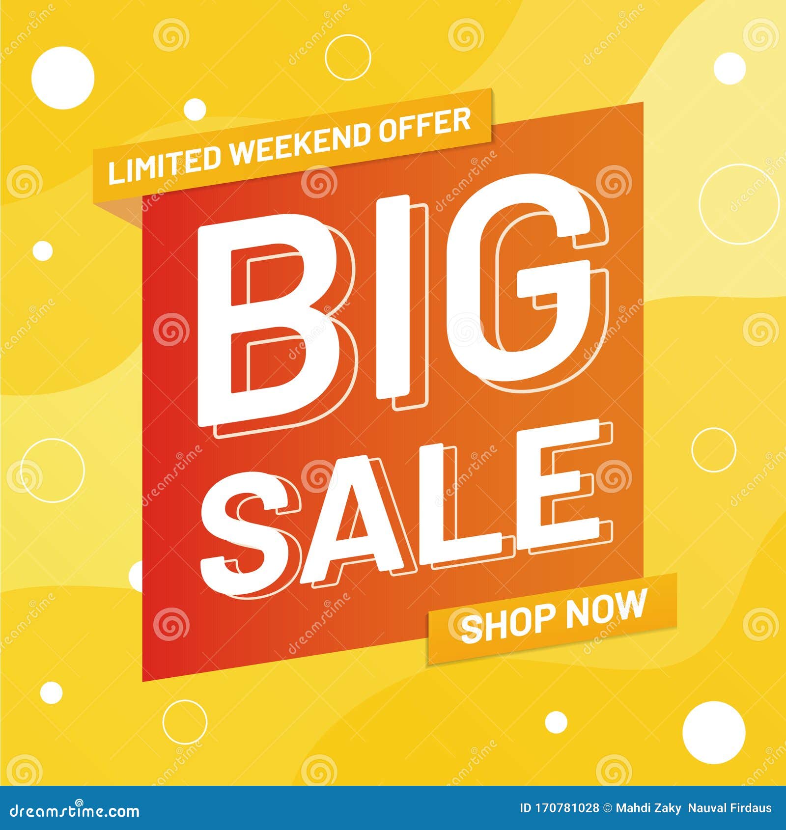 Big Sale Promotion Design Background Orange Color Template Stock Vector ...