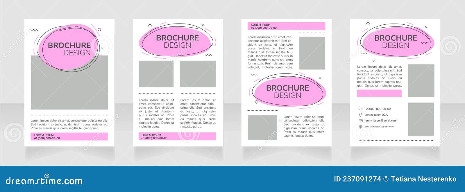 Promo Blank Brochure Layout Design Stock Vector - Illustration of ...