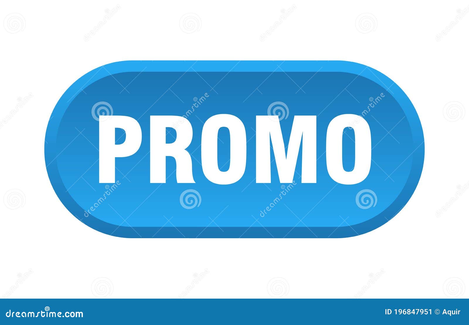 Promo Button. Rounded Sign on White Background Stock Vector ...