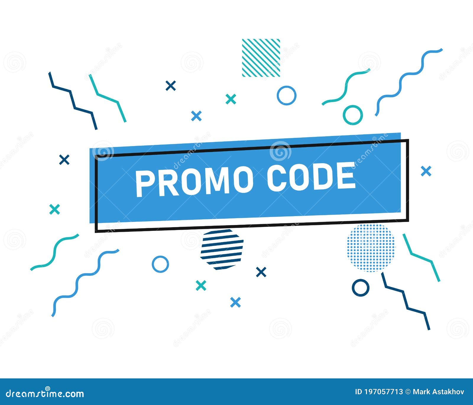 Promo Code Banner, Vector Coupon Offer, White Background Stock Vector ...