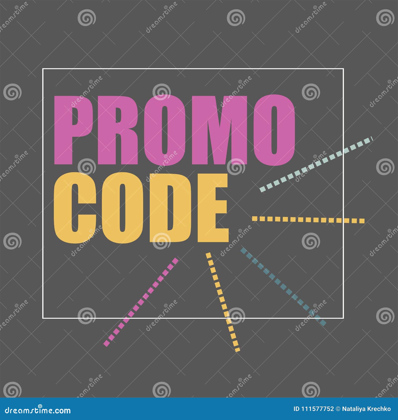 Promo Code, Coupon Code. Flat Vector Banner Design Illustration on ...