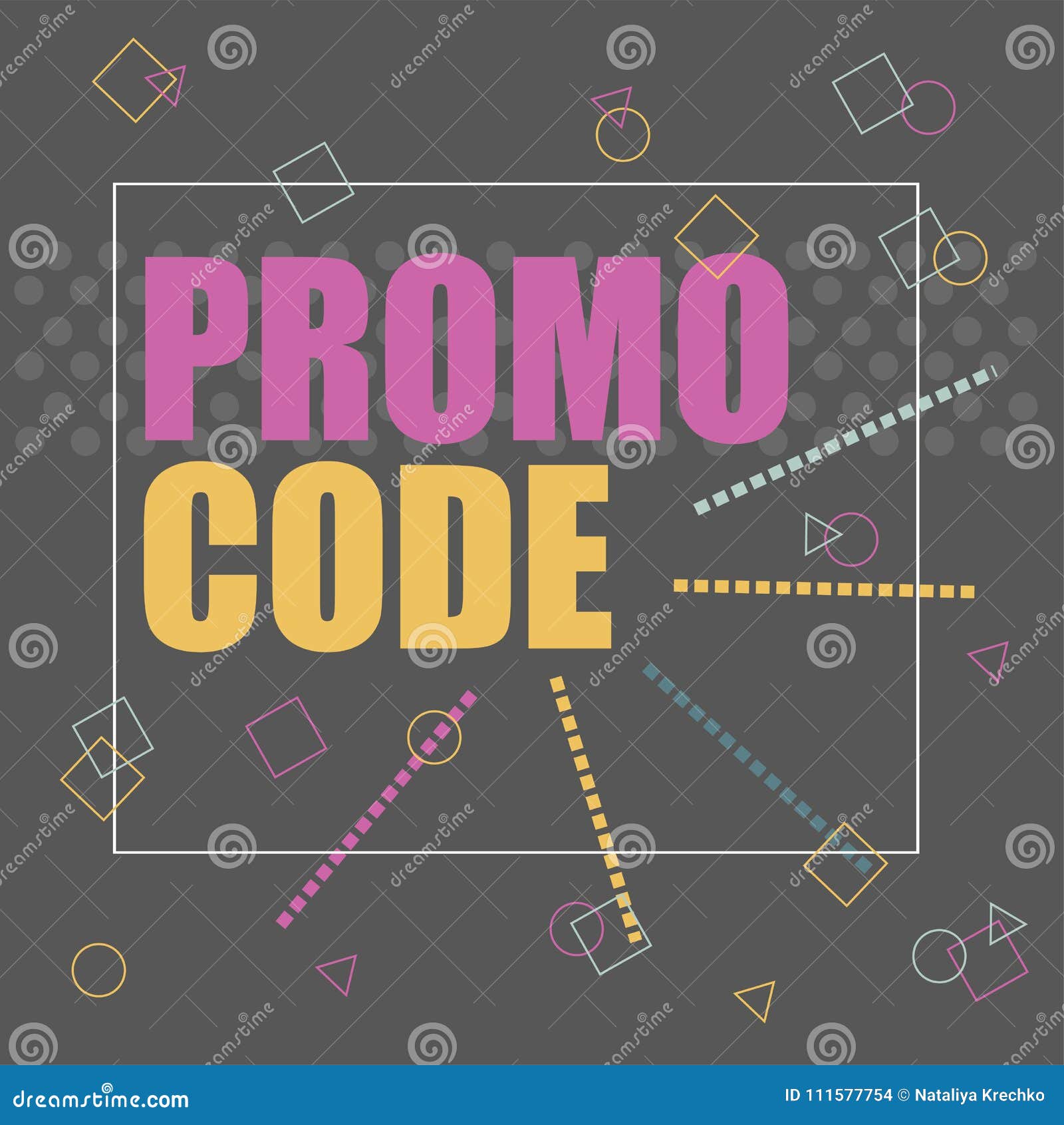 Promo Code, Coupon Code. Flat Vector Banner Design Illustration on ...