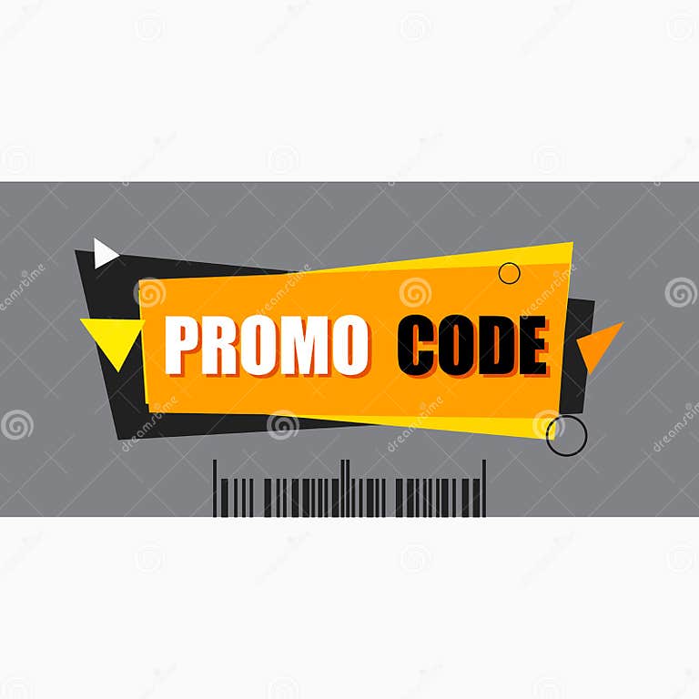 Promo Code, Coupon Code. Flat Vector Set Design Illustration on White ...