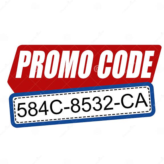 Promo Code or Coupon Code Label on White Stock Vector - Illustration of ...