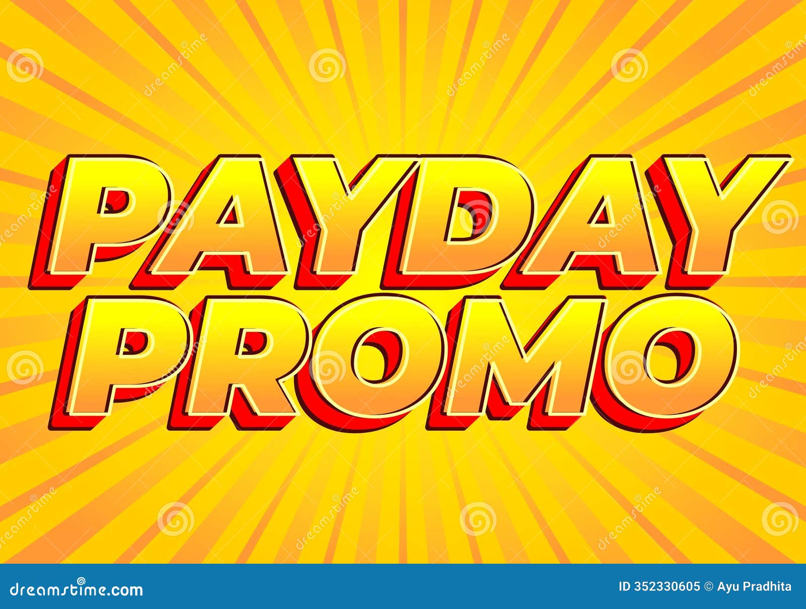 Promo Day, Text Effect in 3 Dimensions Style with Modern Colors, Good ...