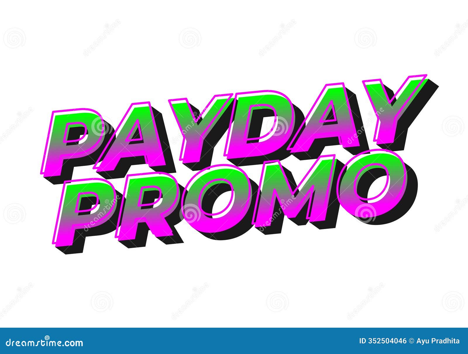 Promo Day, Text Effect in 3 Dimensions Style with Modern Colors, Good ...