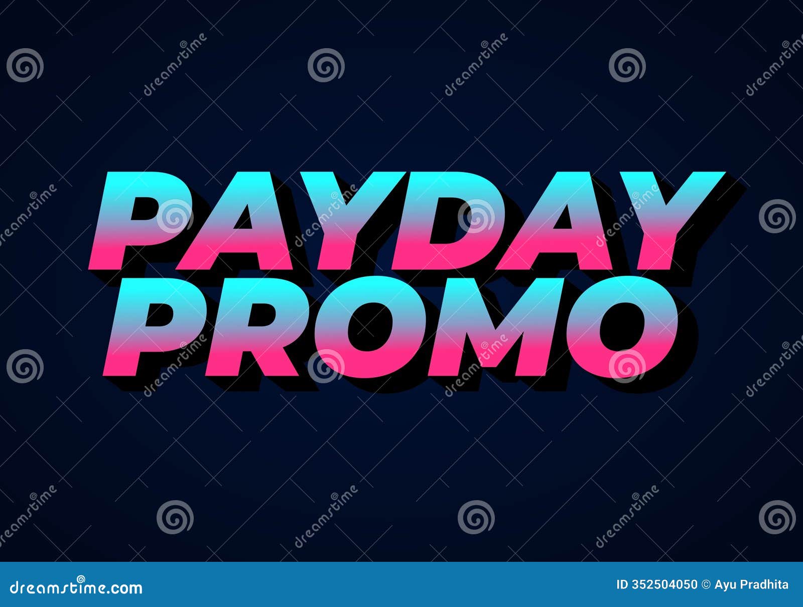 Promo Day, Text Effect in 3 Dimensions Style with Modern Colors, Good ...