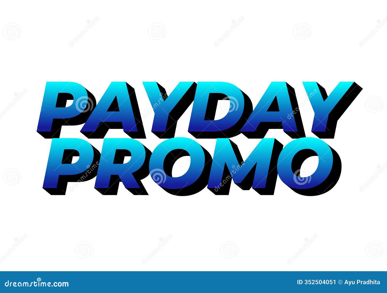 Promo Day, Text Effect in 3 Dimensions Style with Modern Colors, Good ...