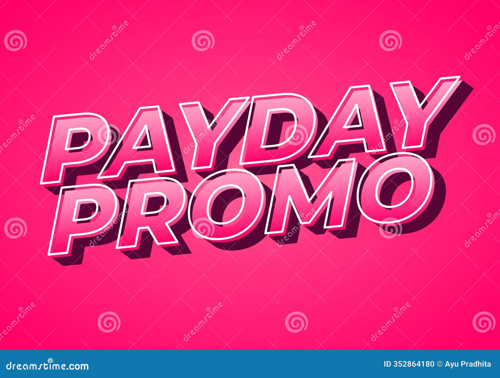 Promo Day, Text Effect in 3 Dimensions Style with Modern Colors, Good ...