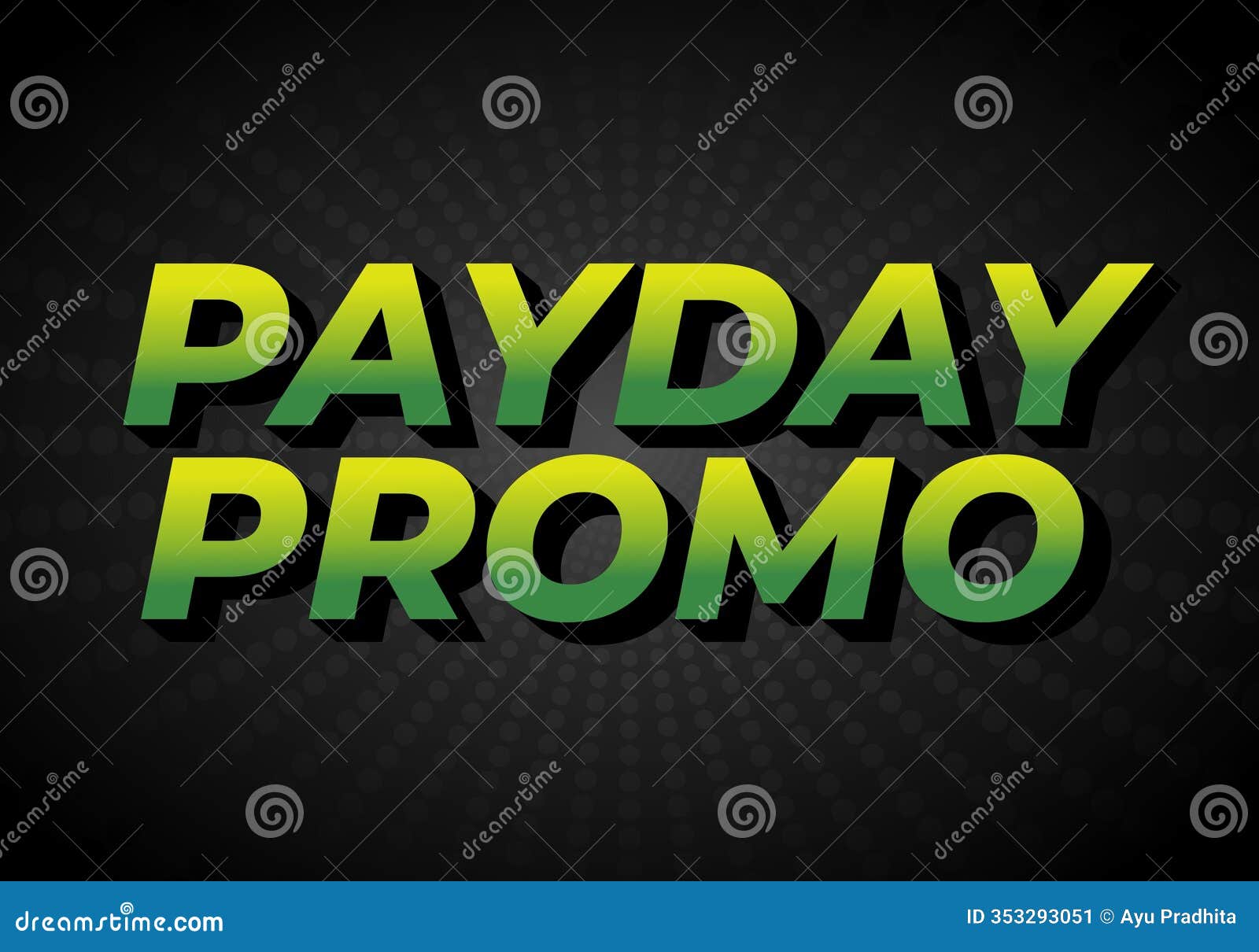 Promo Day, Text Effect in 3 Dimensions Style with Modern Colors, Good ...