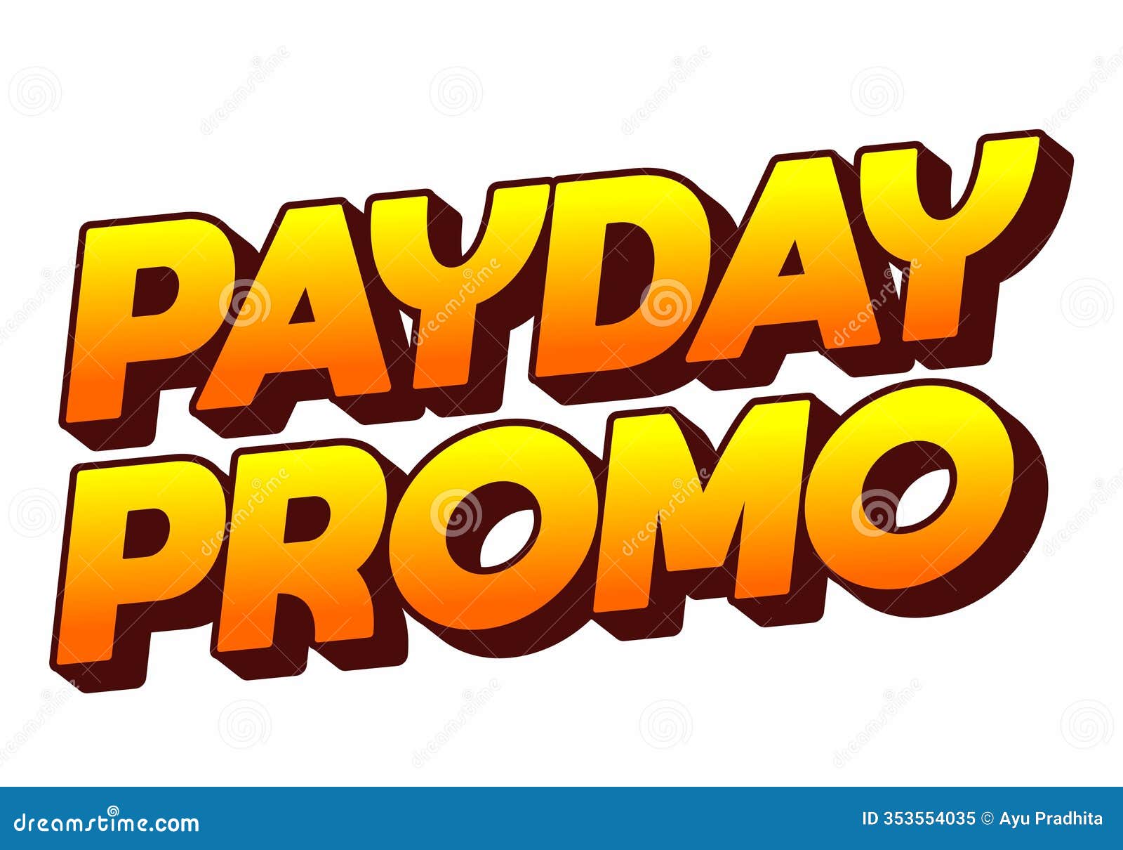 Promo Day, Text Effect in 3 Dimensions Style with Modern Colors, Good ...