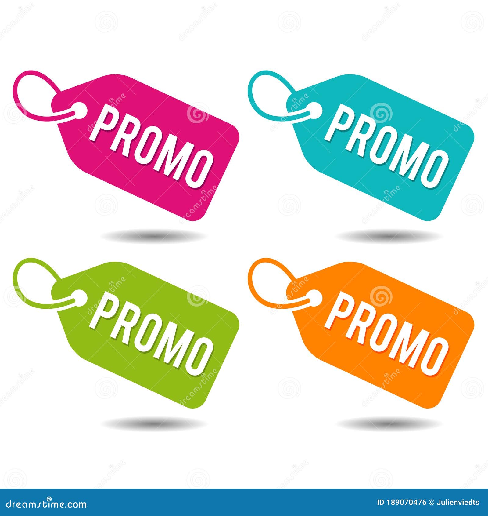 Promo Price Tags on White Background Stock Illustration - Illustration ...