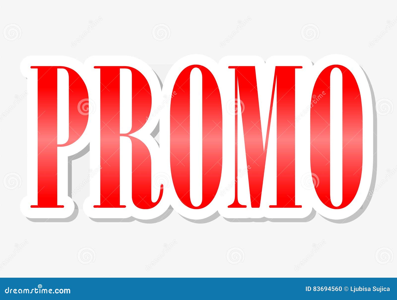 Promo red sign stock vector. Illustration of icon, label - 83694560